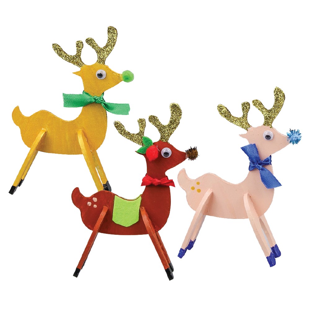 3D Wooden Reindeer | Christmas | CleverPatch - Art & Craft Supplies