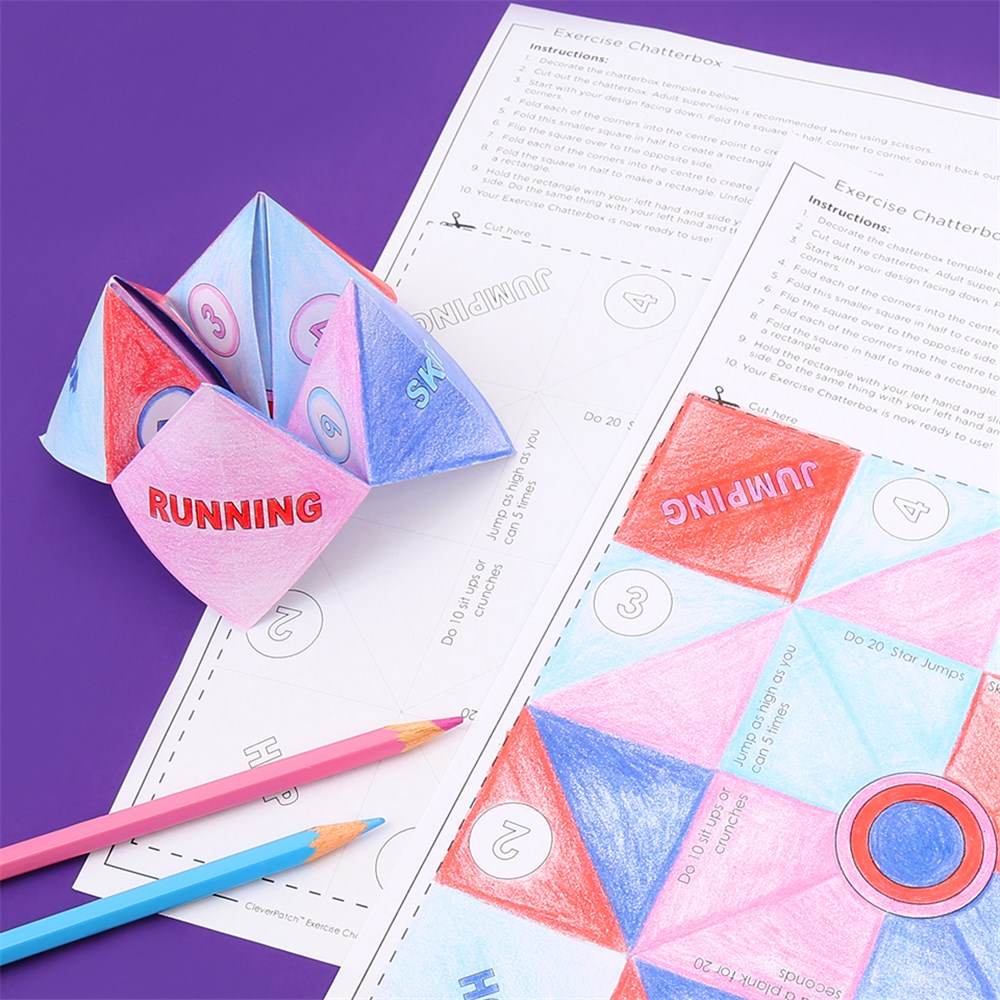 Exercise Chatterbox Paper Card CleverPatch CleverPatch Art 