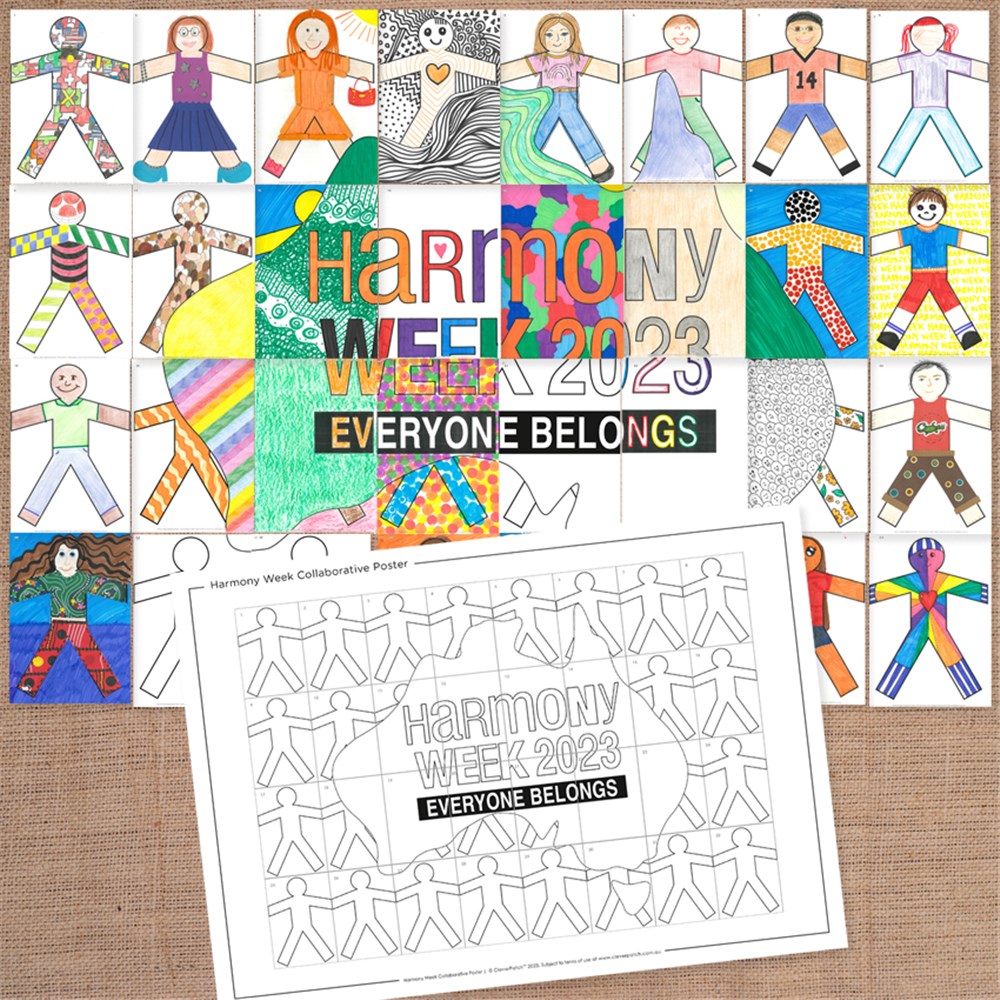 Harmony Week Collaborative Poster | Paper & Card - CleverPatch ...
