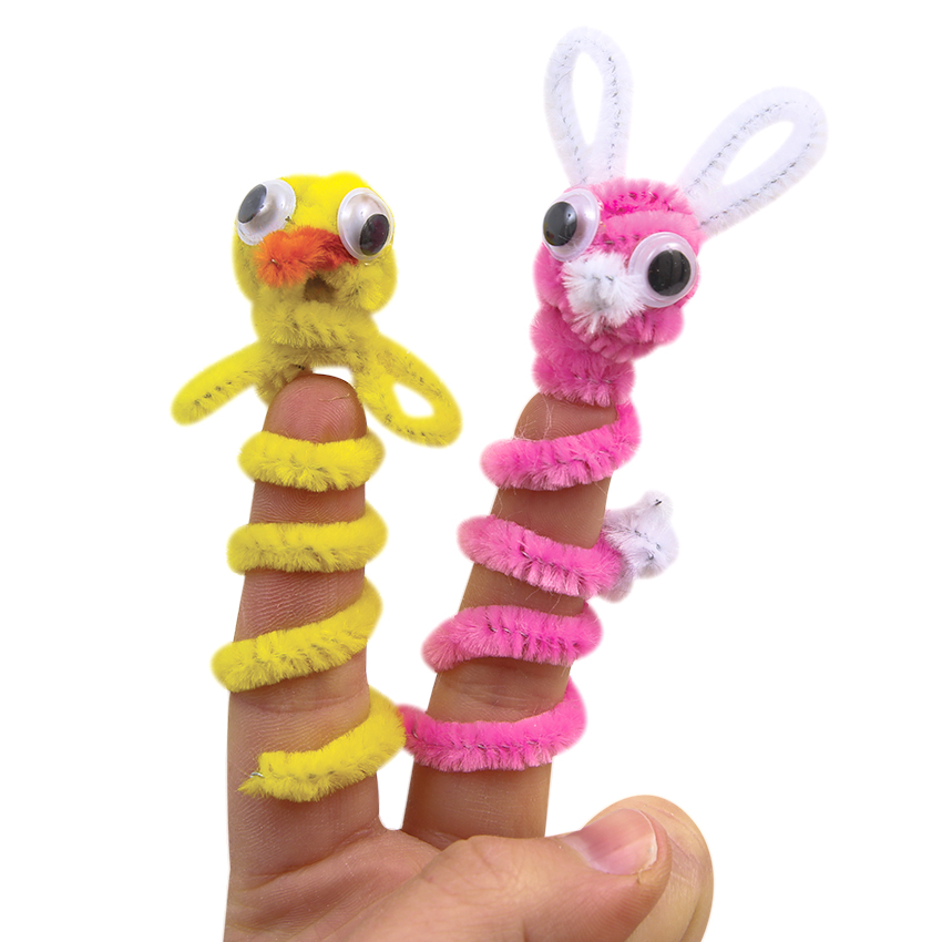 Chenille Stem Finger Puppets | Easter | CleverPatch - Art & Craft Supplies