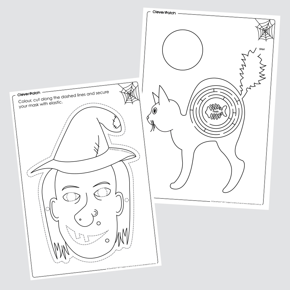 Halloween Colouring Sheet | Halloween | CleverPatch - Art & Craft Supplies