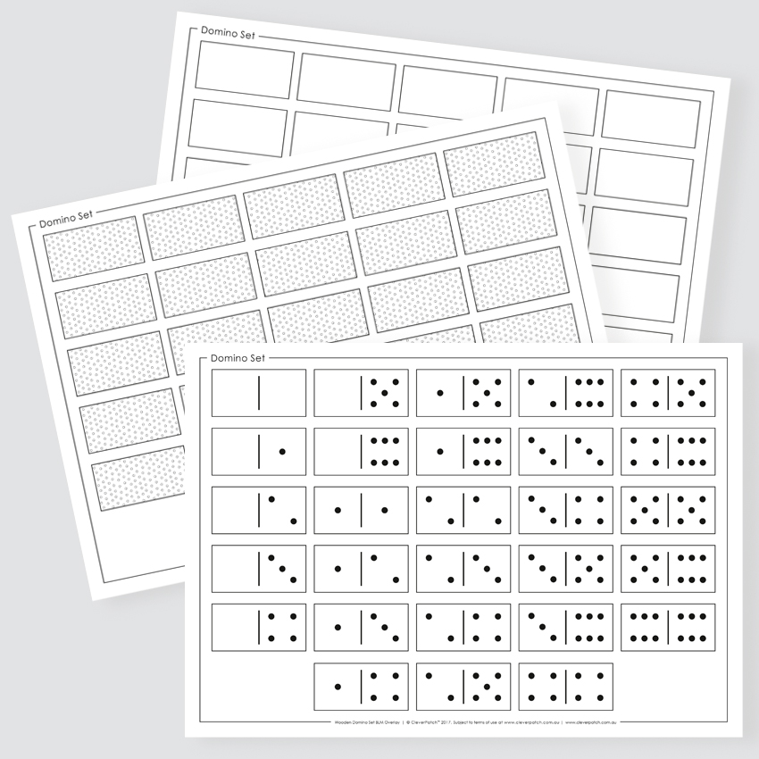 Templates for Wooden Dominoes Set | Paper & Card | CleverPatch - Art ...