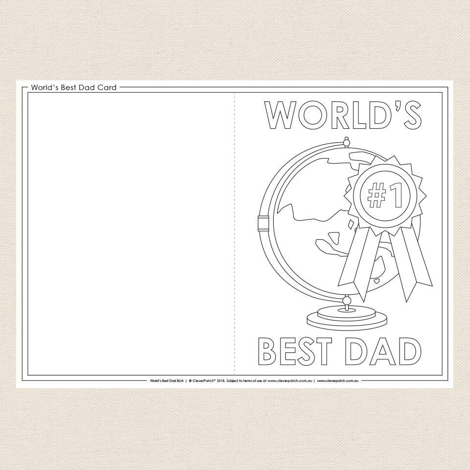 World's Best Dad Card | Father's Day | CleverPatch - Art & Craft Supplies