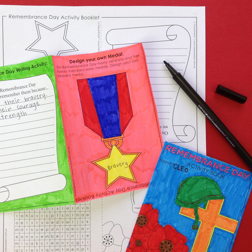 Remembrance Day Activity Booklet | Commemoration | CleverPatch - Art ...