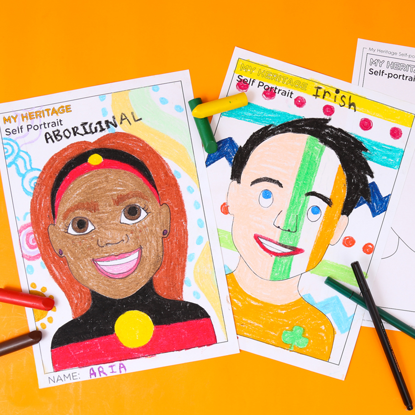 My Heritage Self Portrait BLM | Harmony Day - CleverPatch | CleverPatch ...