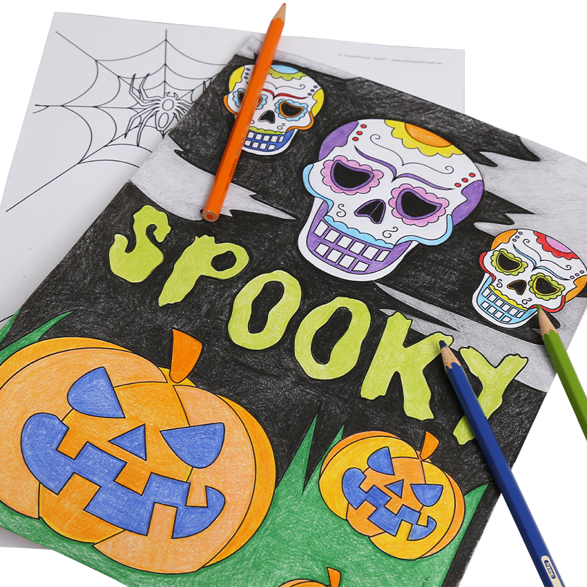 Halloween Colouring Sheet & Template | Halloween - CleverPatch ...