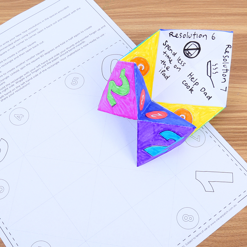 New Year Resolutions Chatterbox | Paper & Card - CleverPatch ...