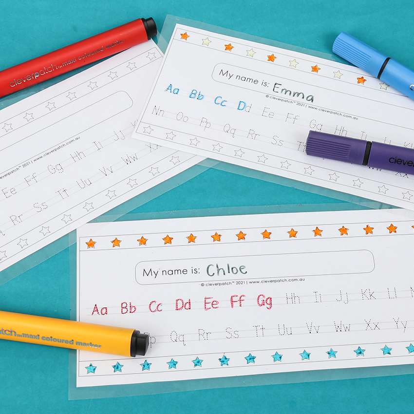 Tracing Desk Strip | Back To School - CleverPatch | CleverPatch - Art ...