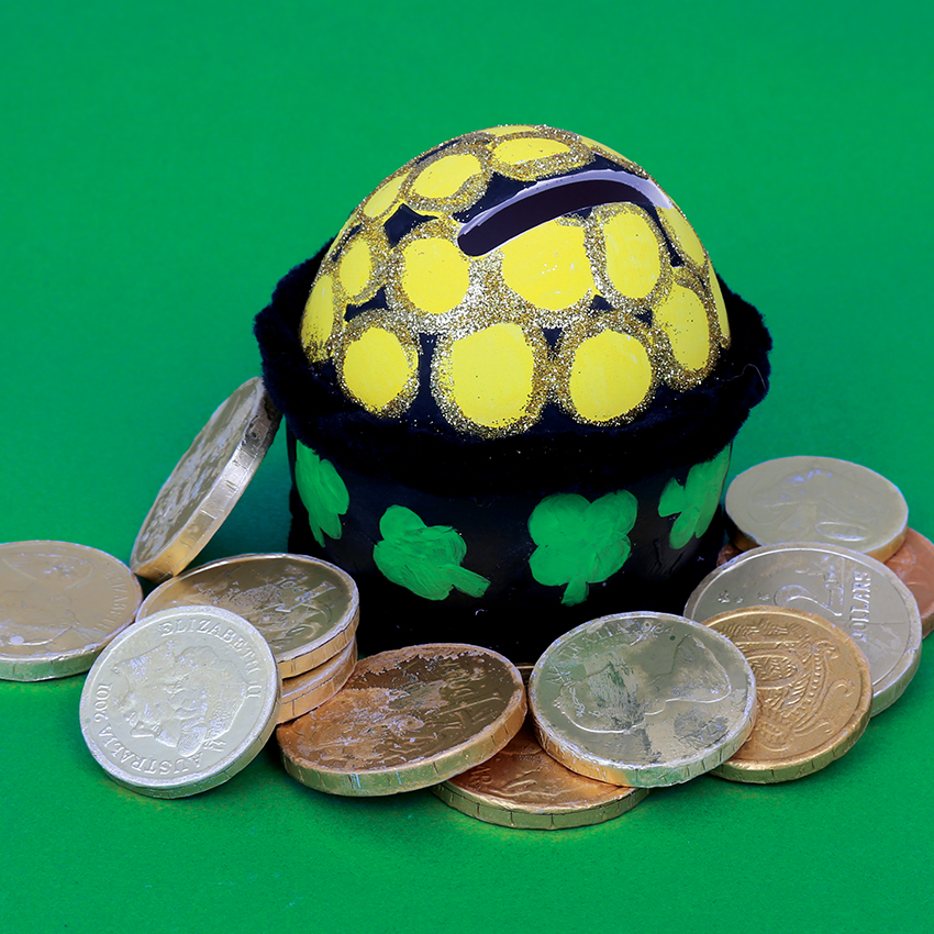 St Patrick's Day Pot of Gold Money Box - CleverPatch | CleverPatch ...