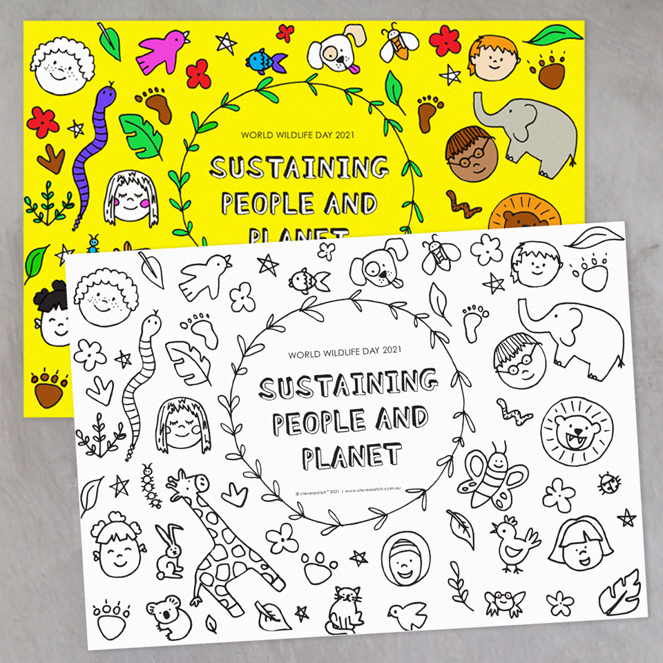 World Wildlife Day Colouring Sheet | Paper & Card - CleverPatch ...
