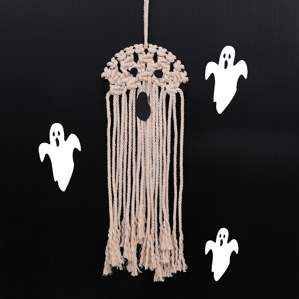 Hanging Macrame Ghost - CleverPatch | CleverPatch - Art & Craft Supplies