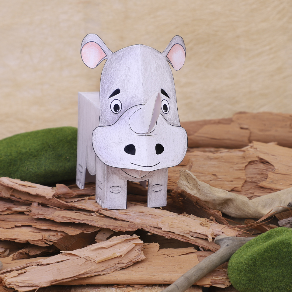 3D Rhino | Paper & Card - CleverPatch | CleverPatch - Art & Craft Supplies