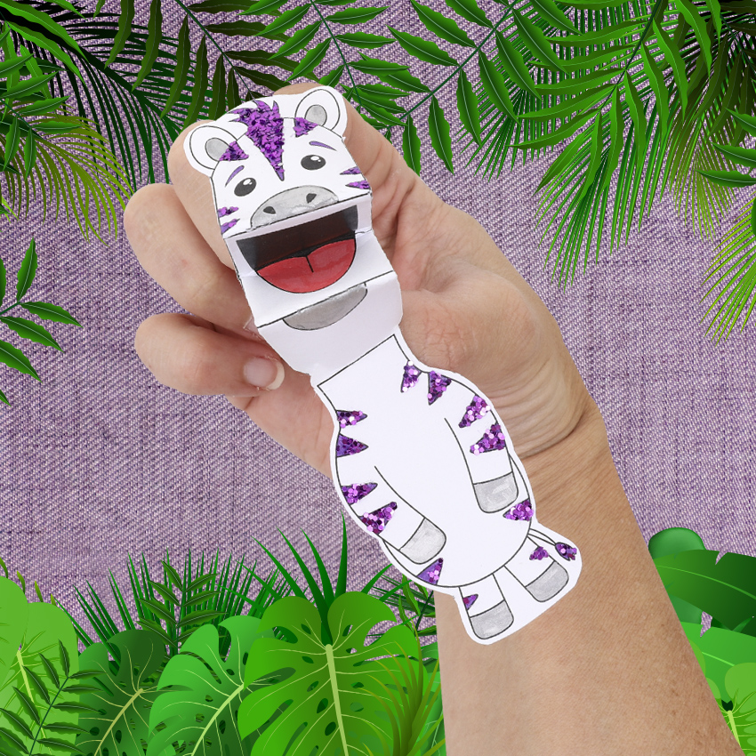 Zebra Finger Puppet | Paper & Card - CleverPatch | CleverPatch - Art ...