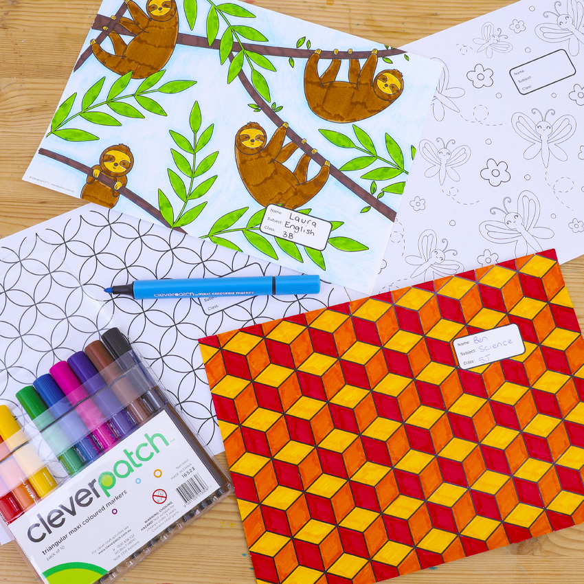 Fun Book Cover Colouring Sheets | Paper & Card - CleverPatch ...