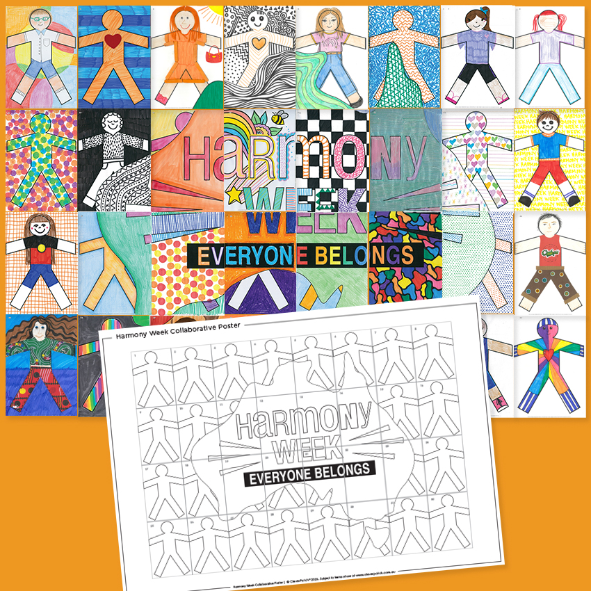 Harmony Week Collaborative Poster | Paper & Card - CleverPatch ...