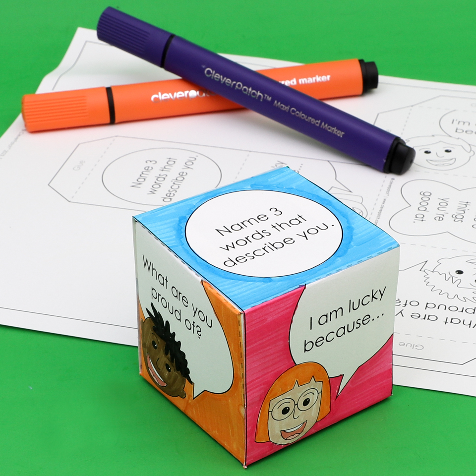 Self-esteem Activity Cube - CleverPatch | CleverPatch - Art & Craft ...