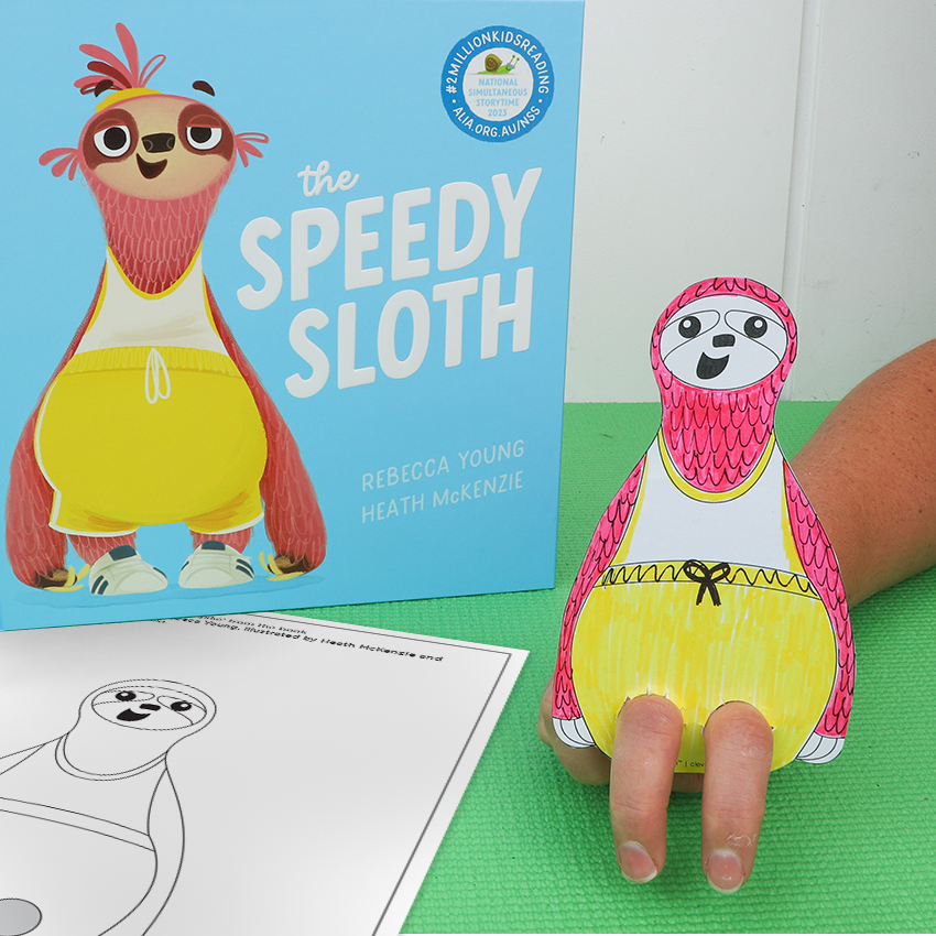 Running Sloth Finger Puppet | Paper & Card - CleverPatch | CleverPatch ...