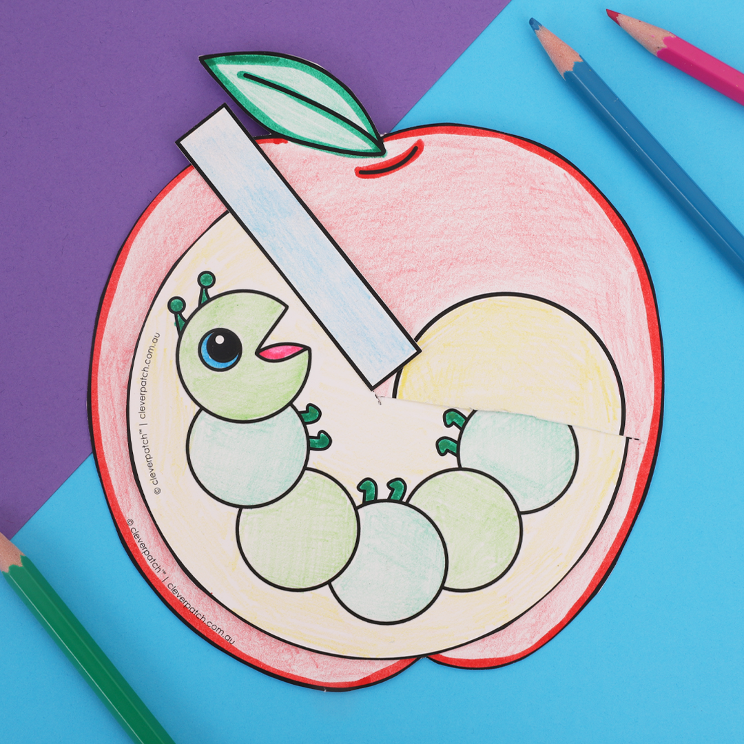 Caterpillar & Apple Spin Card | Paper & Card - | CleverPatch - Art ...