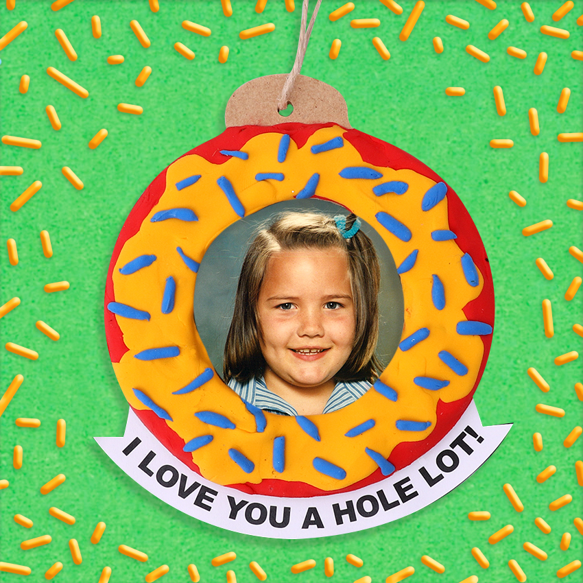 'I Love You a HOLE Lot' Doughnut Frame | Wood - | CleverPatch - Art ...