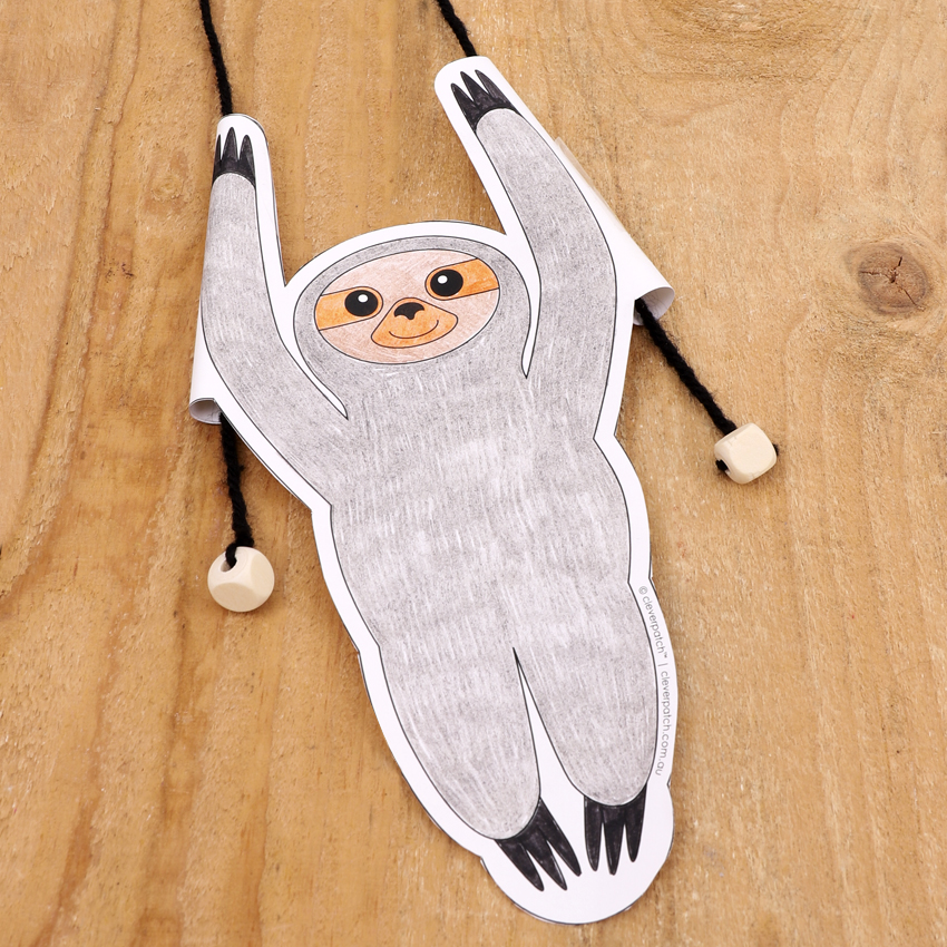 Climbing Sloth | Paper & Card - | CleverPatch - Art & Craft Supplies