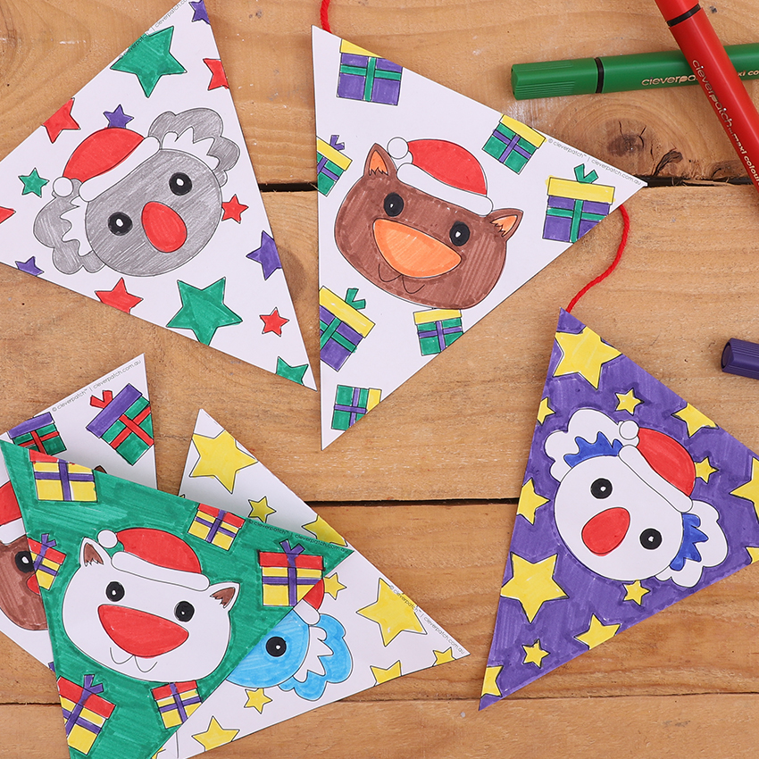 Aussie Animal Christmas Bunting | Christmas - | CleverPatch - Art ...