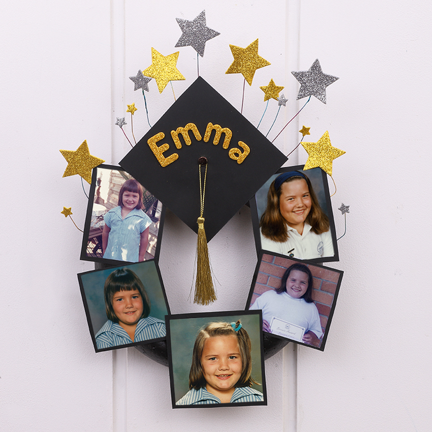 Graduation Wreath | All About Me - | CleverPatch - Art & Craft Supplies