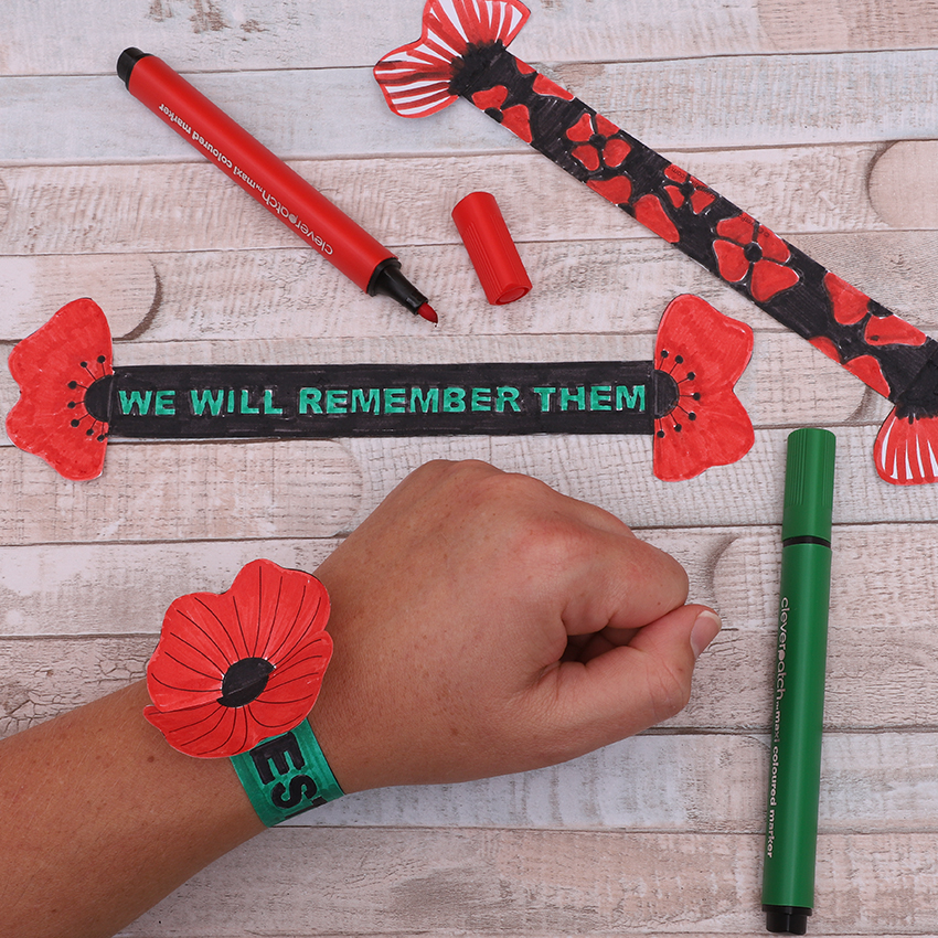 Poppy Wristbands | Commemoration - | CleverPatch - Art & Craft Supplies