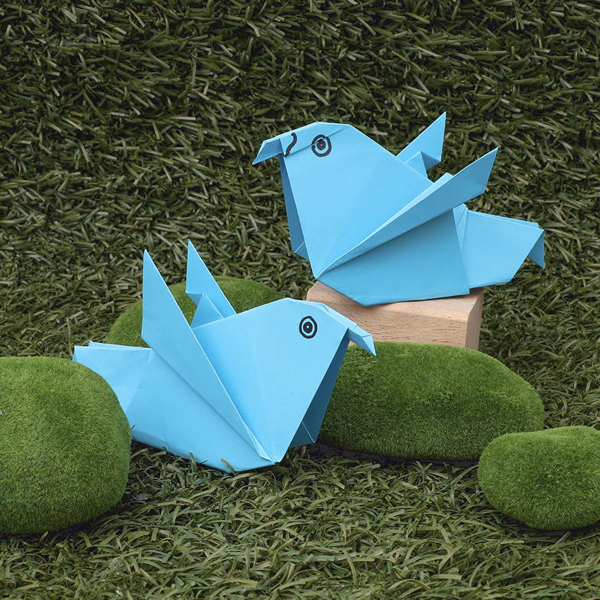 Origami Bird Paper Card CleverPatch Art Craft Supplies