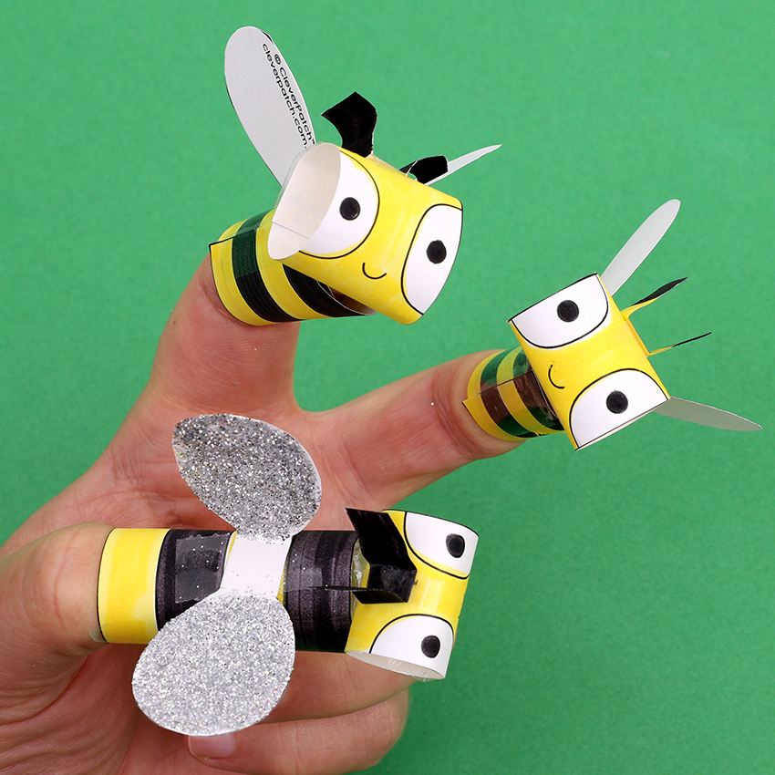 Buzzy Bee Finger Puppet | Paper & Card - Clever Patch | CleverPatch ...