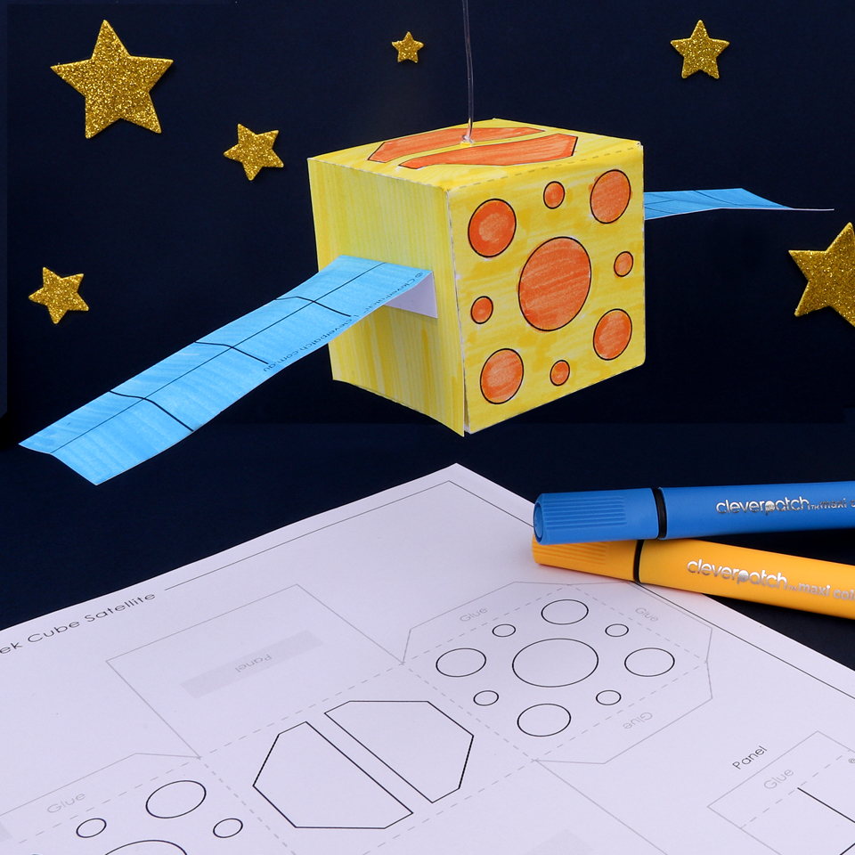 World Space Week Cube Satellite | Paper & Card - Clever Patch ...