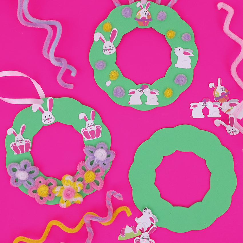 Fun Easter Wreath | Easter - Clever Patch | CleverPatch - Art & Craft ...