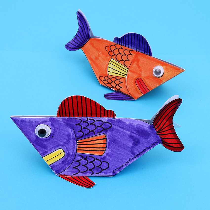 3D Cardboard Fish | Paper & Card - Clever Patch | CleverPatch - Art ...