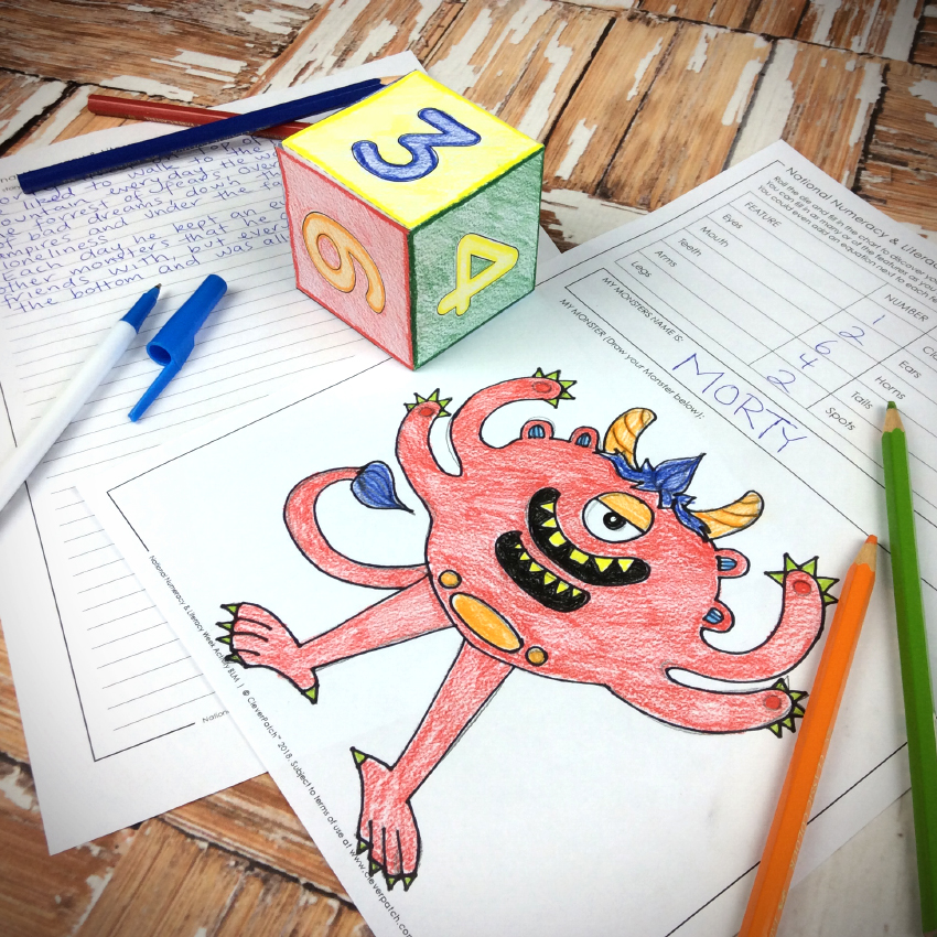 Numeracy & Literacy My Monster Activity | Paper & Card | CleverPatch ...