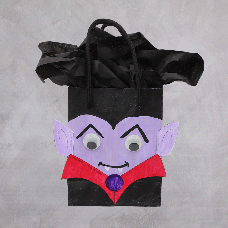 Vampire and Bat Treat Bag | Halloween - CleverPatch | CleverPatch - Art ...