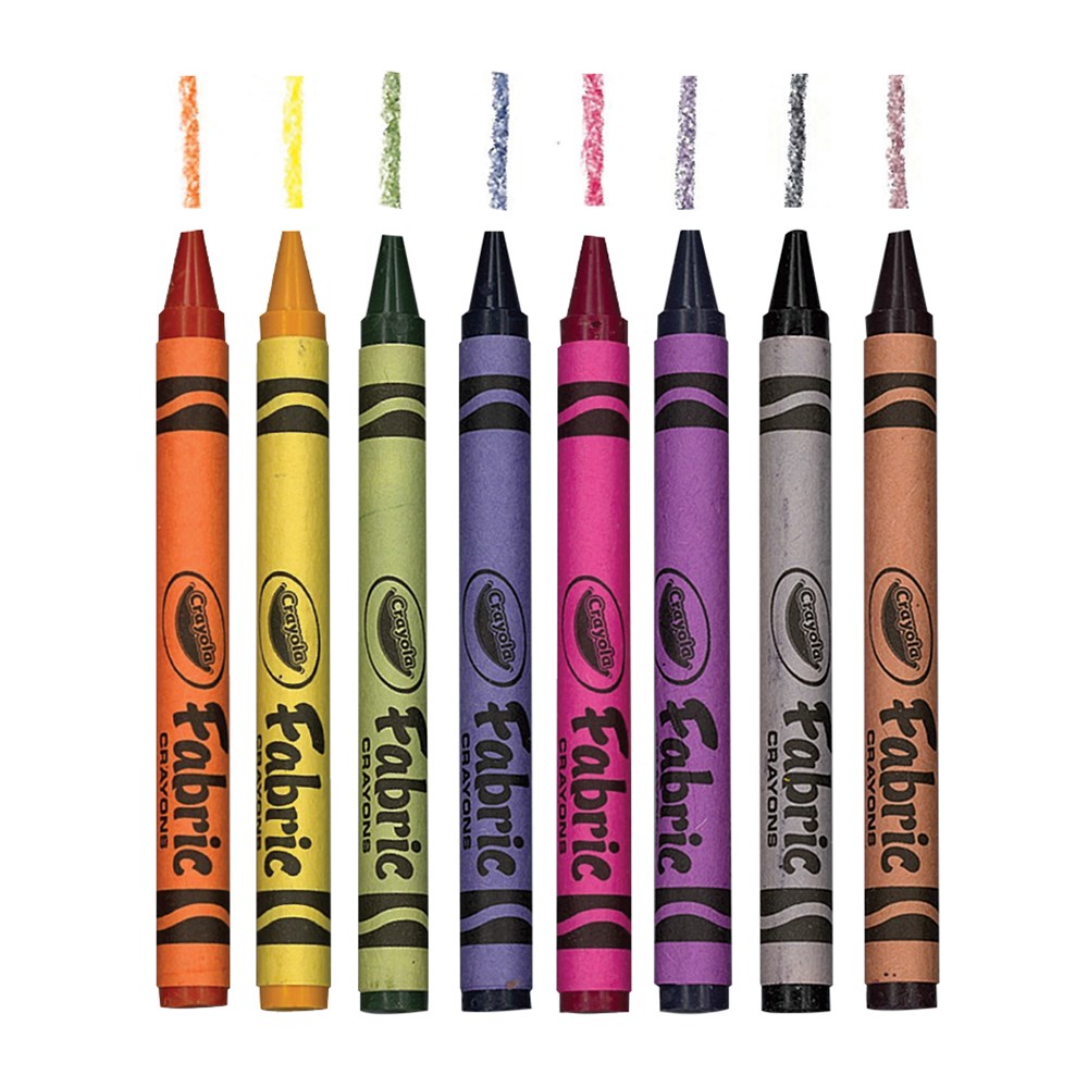 Crayola Fabric Crayons - Pack of 8 | Crayons | CleverPatch - Art ...