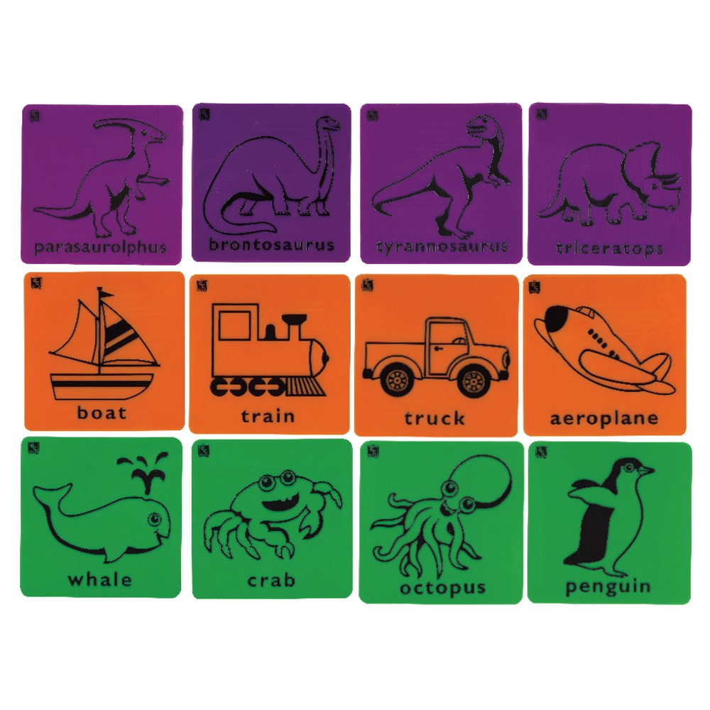EC Kinder Rubs - Set 2 - Pack of 12 | Rubbing Plates | CleverPatch ...