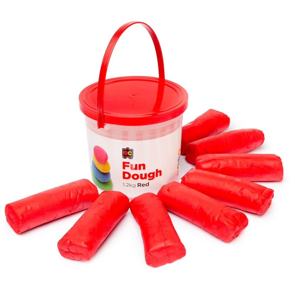 EC Fun Dough - Red - 1.2kg Tub | Dough & Clay | CleverPatch - Art ...