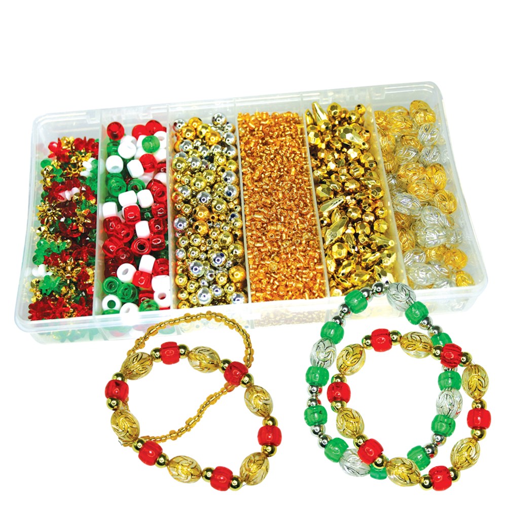 Christmas Bead Box - 345g | Christmas Craft | CleverPatch - Art & Craft ...