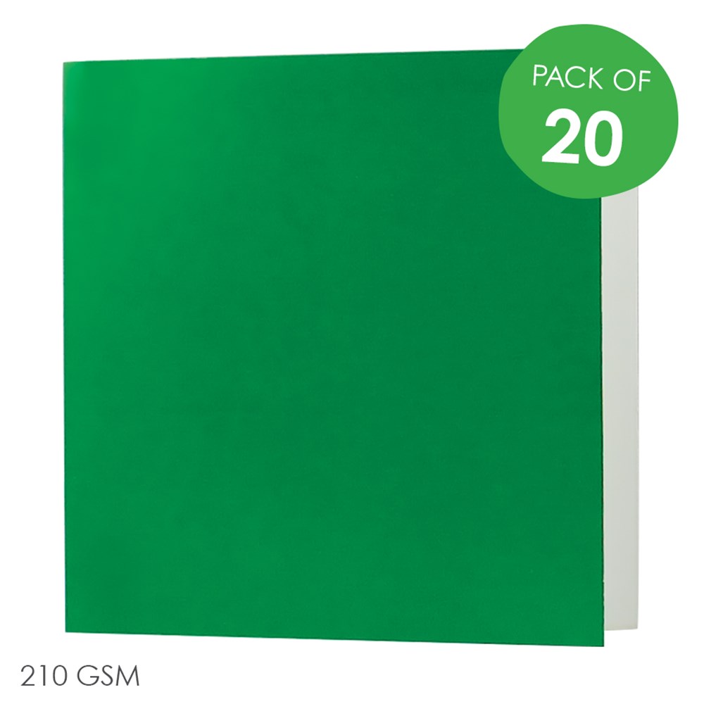 Square Cards - Green - Pack of 20 | Card Making | CleverPatch - Art ...