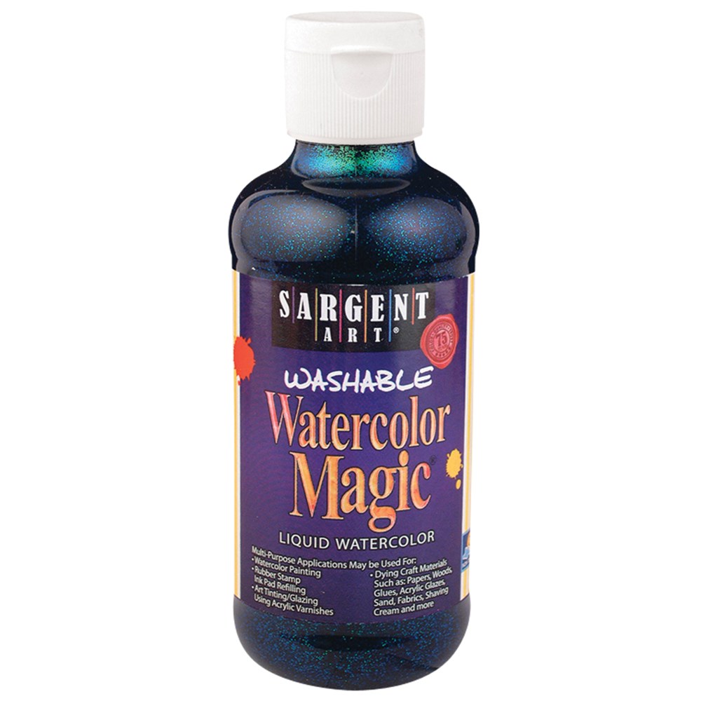 Watercolor Magic Glitter Liquid Watercolour - Blue - 225ml | Paint, Dye ...