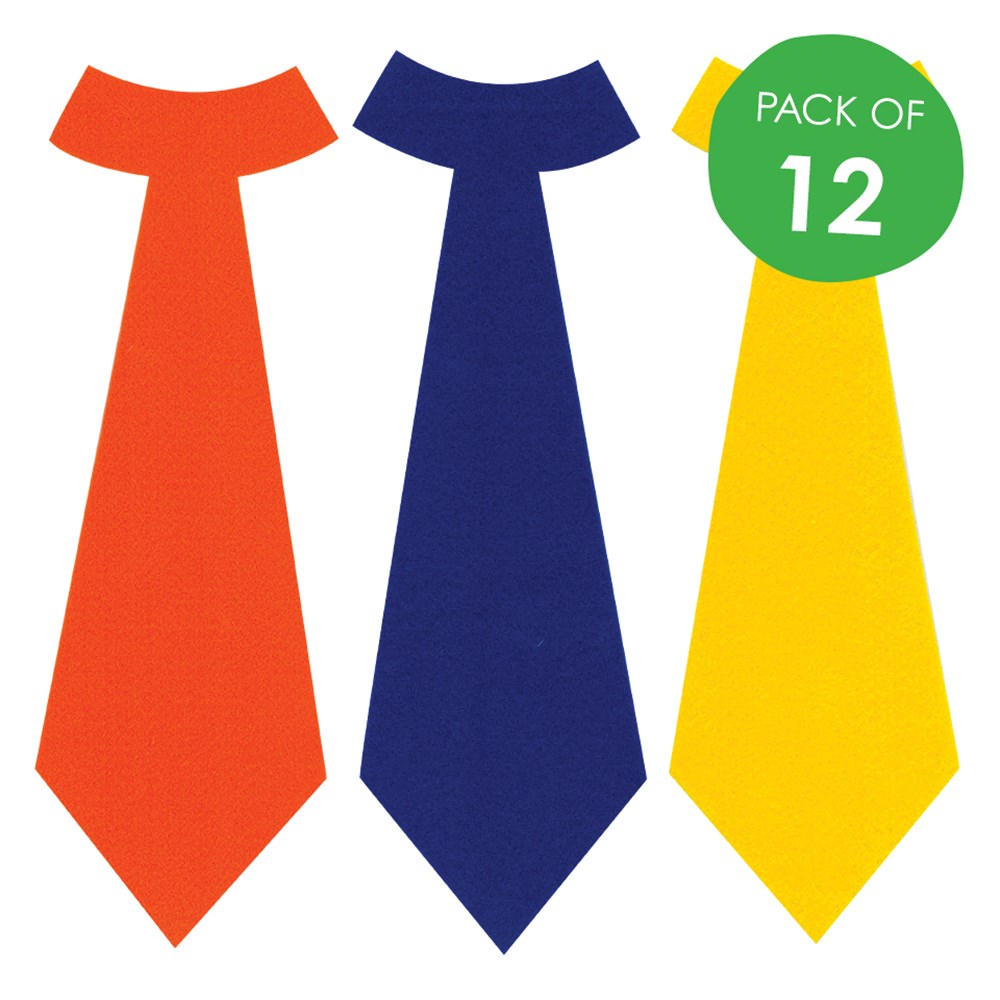 Felt Ties - Pack of 12 | Sewing & Textiles | CleverPatch - Art & Craft ...