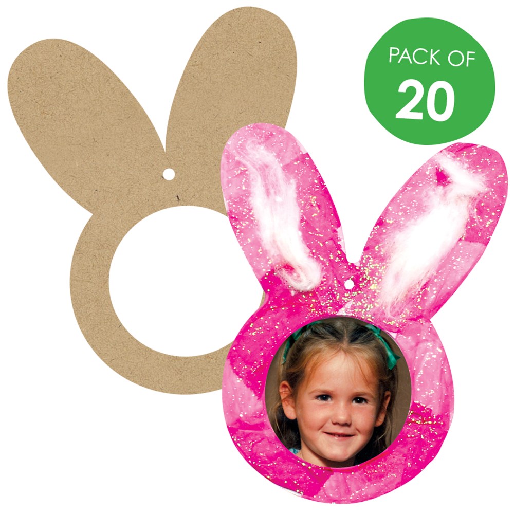 Wooden Bunny Frame - Pack of 20 | Wooden Shapes | CleverPatch - Art ...
