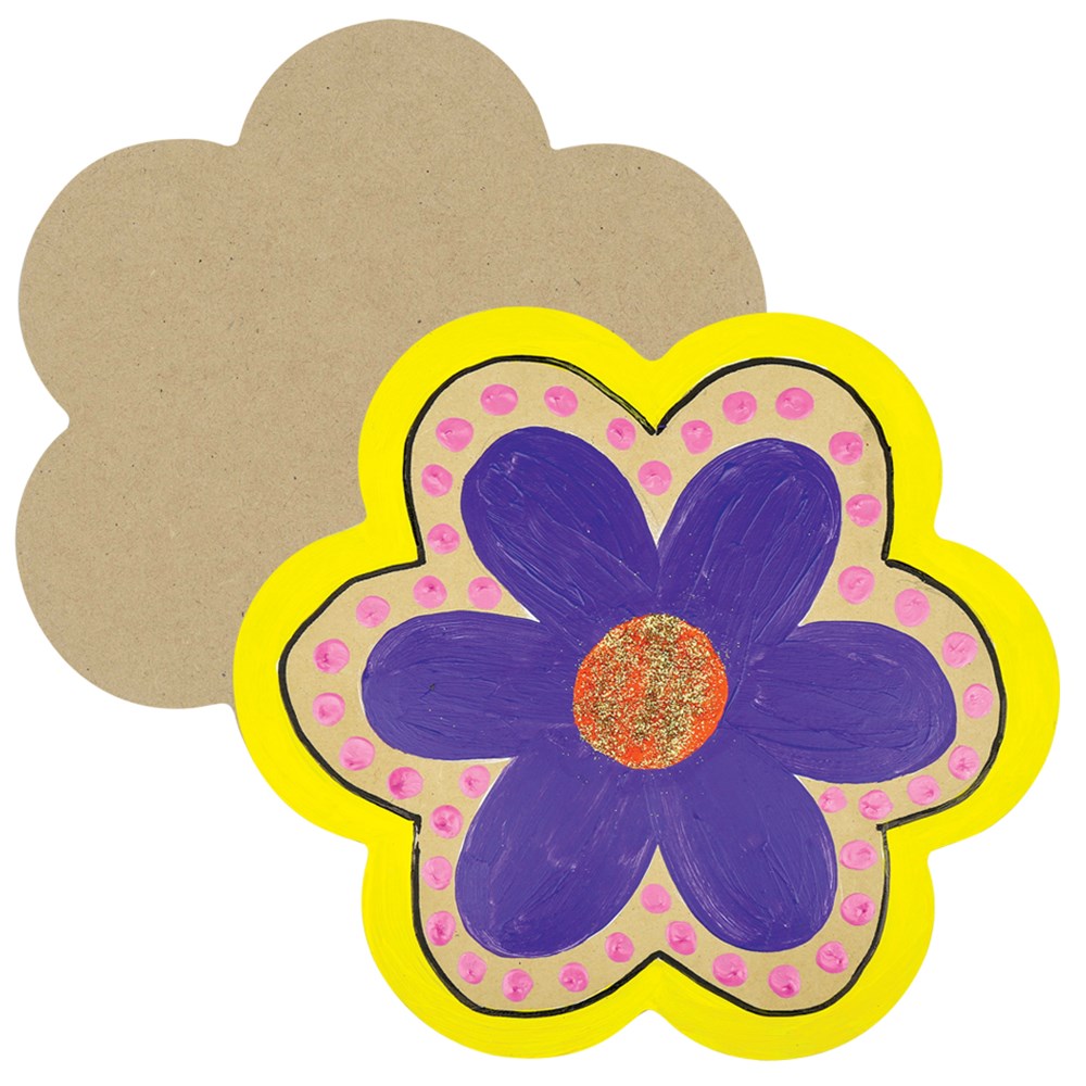 Wooden Flower Shape - Large | Wood | CleverPatch - Art & Craft Supplies