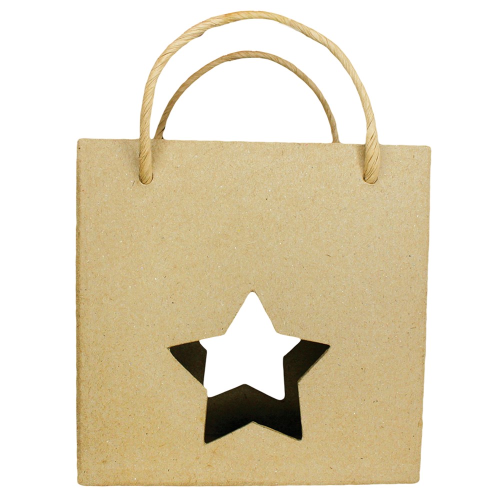 Papier Mache Bag with Star Cutout - Large | Collage & Craft ...