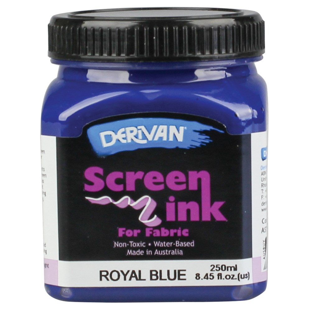 Derivan Screen Ink - Royal Blue - 250ml | Screen Inking Paint ...