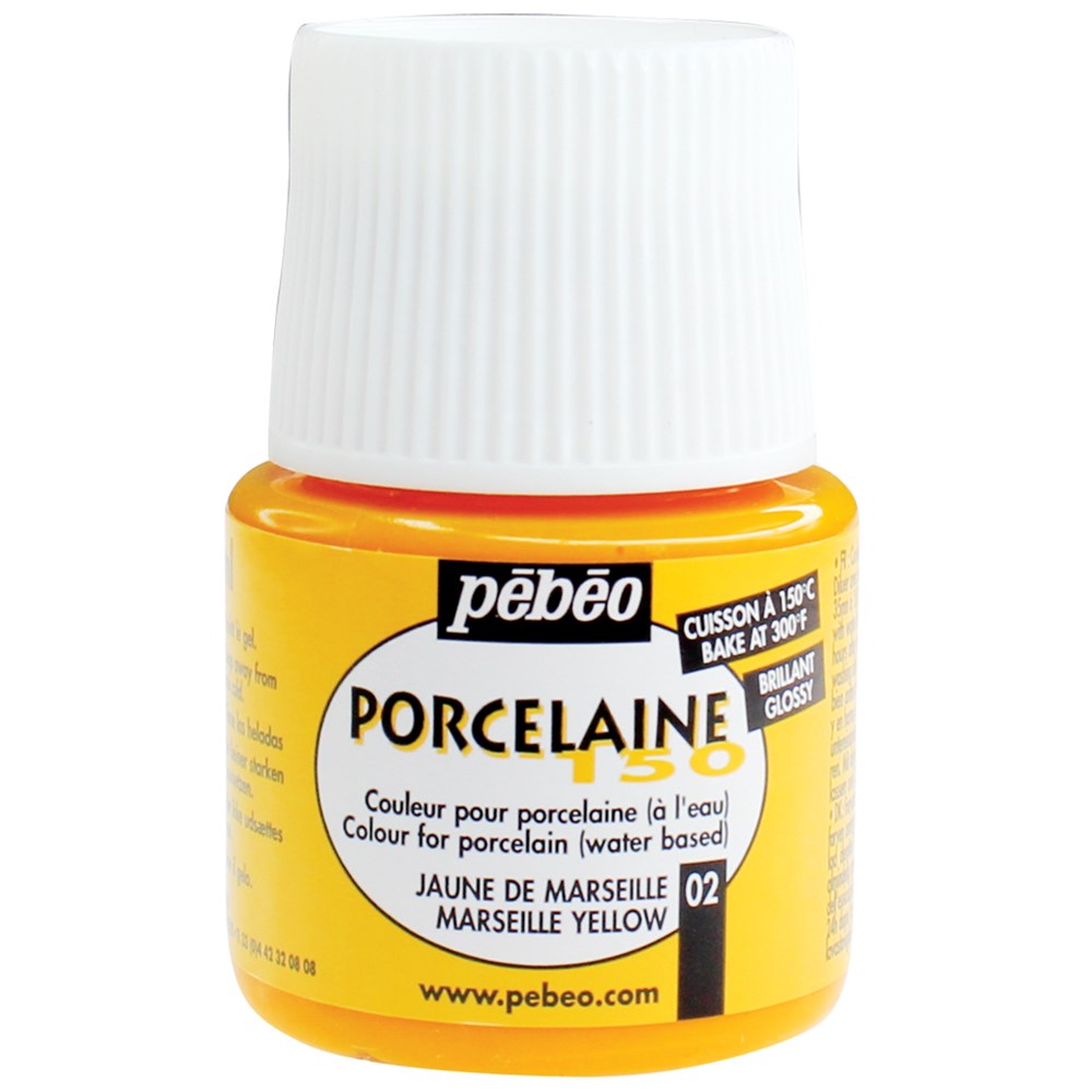 Pebeo Porcelain Paint - Yellow - 45ml | Paint, Dye & Ink | CleverPatch ...