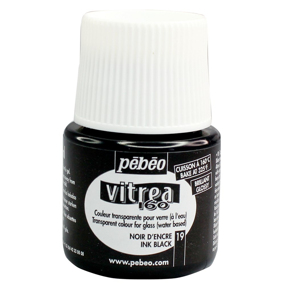 Pebeo Glass Paint - Black - 45ml | Paint, Dye & Ink | CleverPatch - Art ...