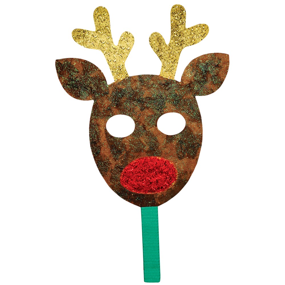 Wooden Reindeer Masks - Pack of 10 | Wood Craft | CleverPatch - Art ...