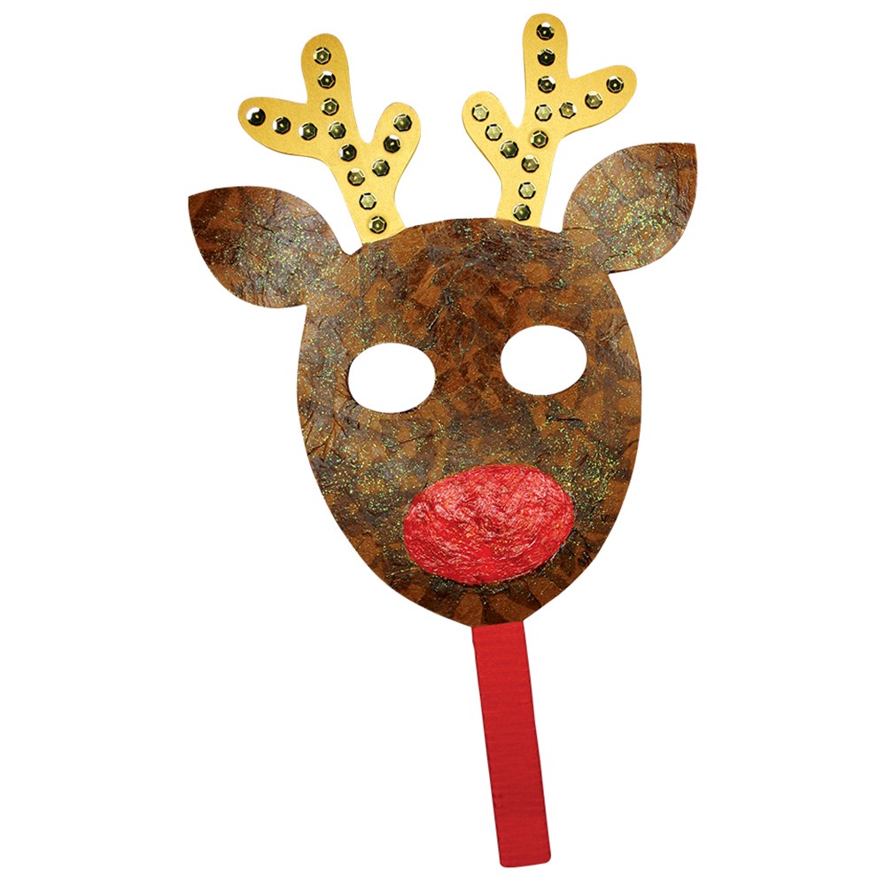 Wooden Reindeer Masks - Pack of 10 | Wood Craft | CleverPatch - Art ...