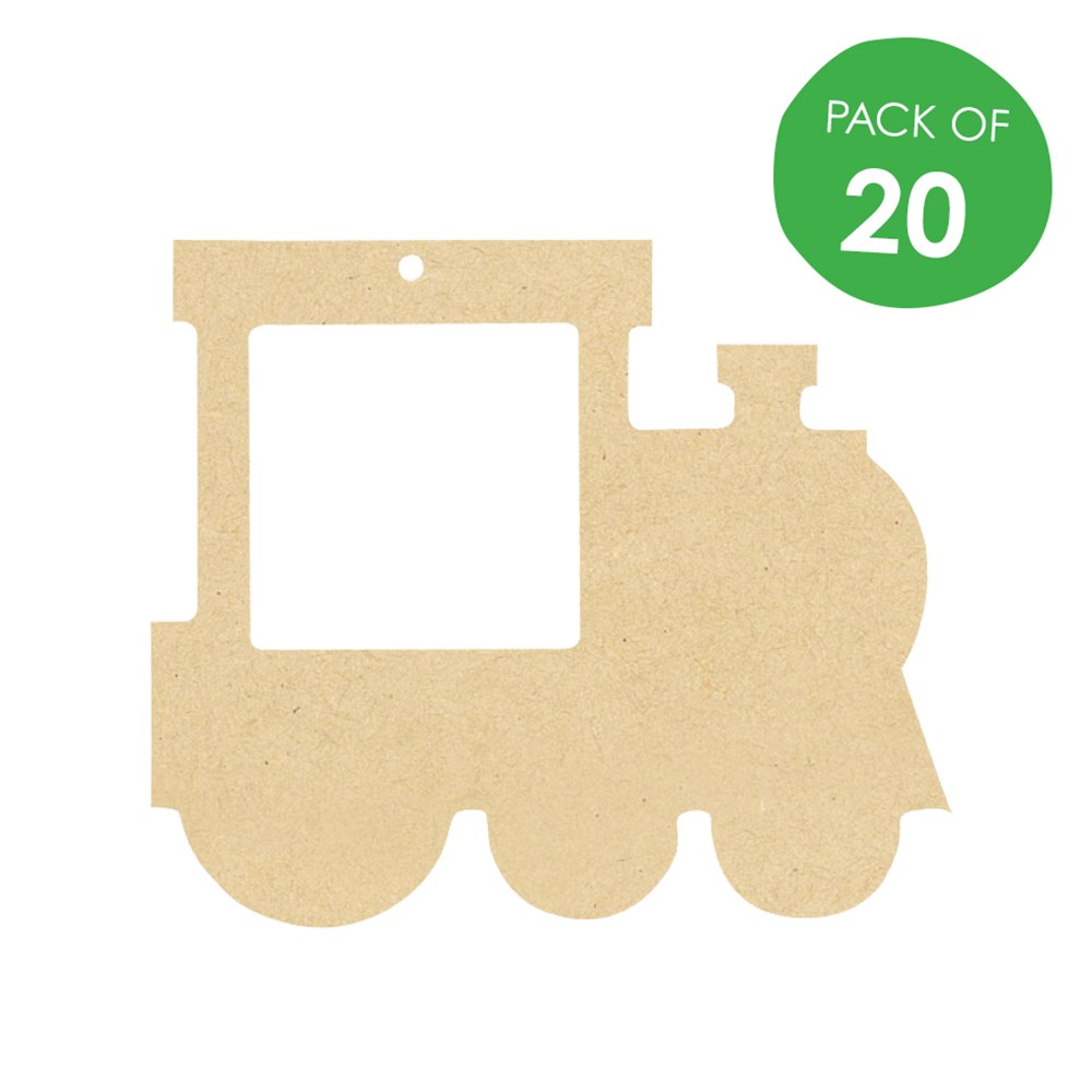 Wooden Train Frames - Pack of 20 | Wooden Shapes | CleverPatch - Art ...